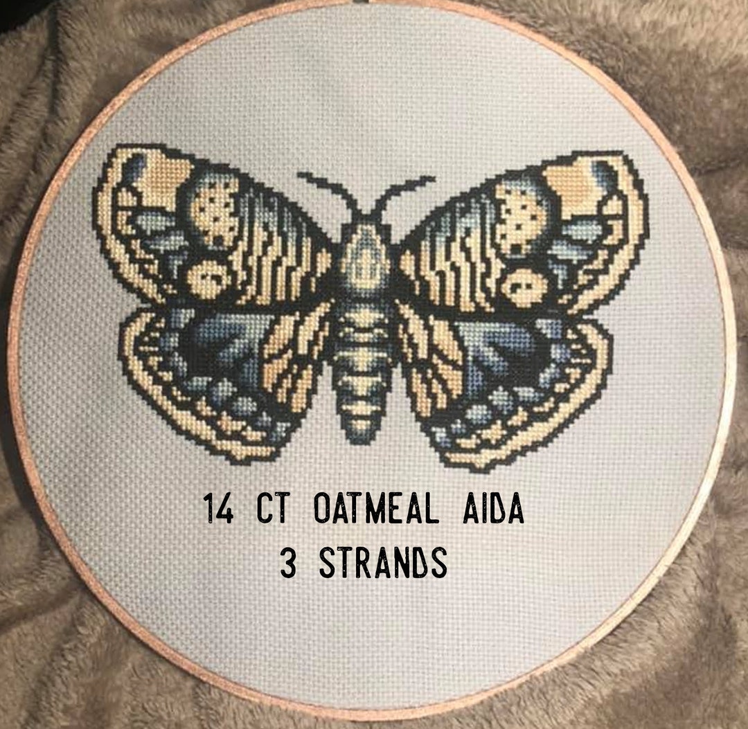 Brahmin Moth Specimen Cross Stitch Pattern - Etsy