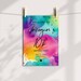 Editable Rainbow Tie Dye Birthday Welcome Sign | INSTANT DOWNLOAD | Any ...