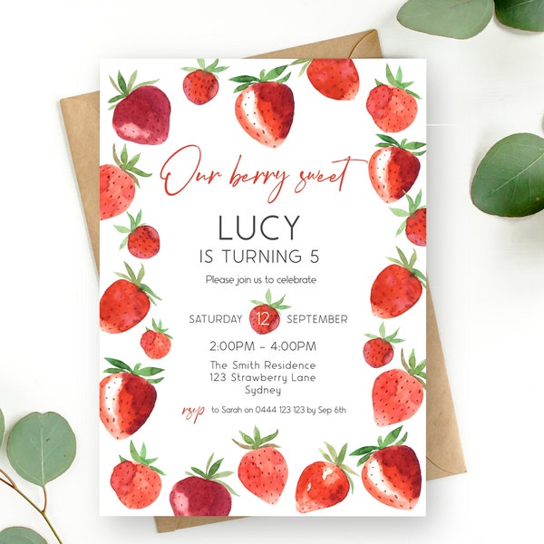 Sweet 5th Birthday Invitation - Etsy