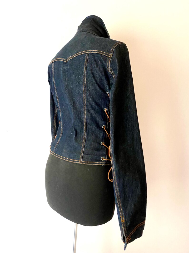 Plein Sud Jean Jacket With Lacing Faycal Amor Plein Sud Denim Jacket ...