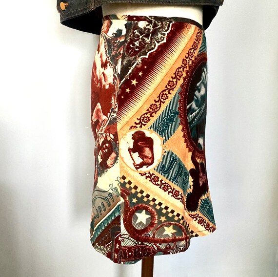 Vintage Jean Paul Gaultier Corduroy Skirt: Indian Chi… - Gem