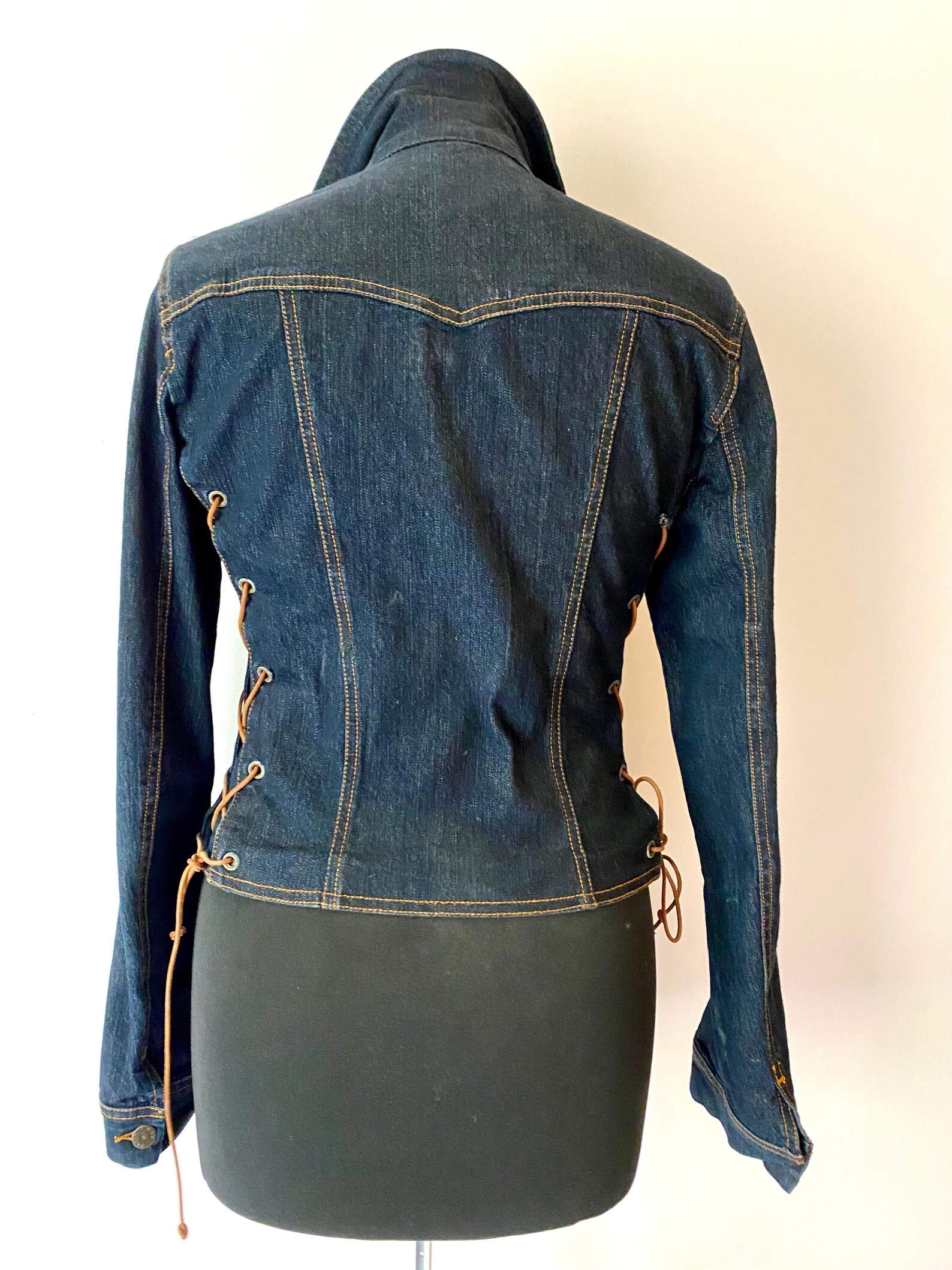 Plein Sud Jean Jacket With Lacing Faycal Amor Plein Sud Denim Jacket ...