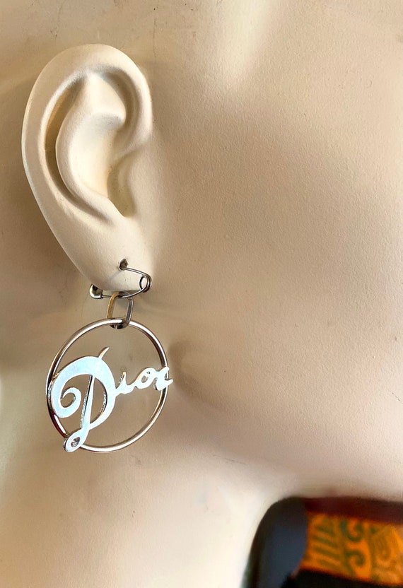 Vintage Dior silver charm Dior script pin by John Gal… - Gem