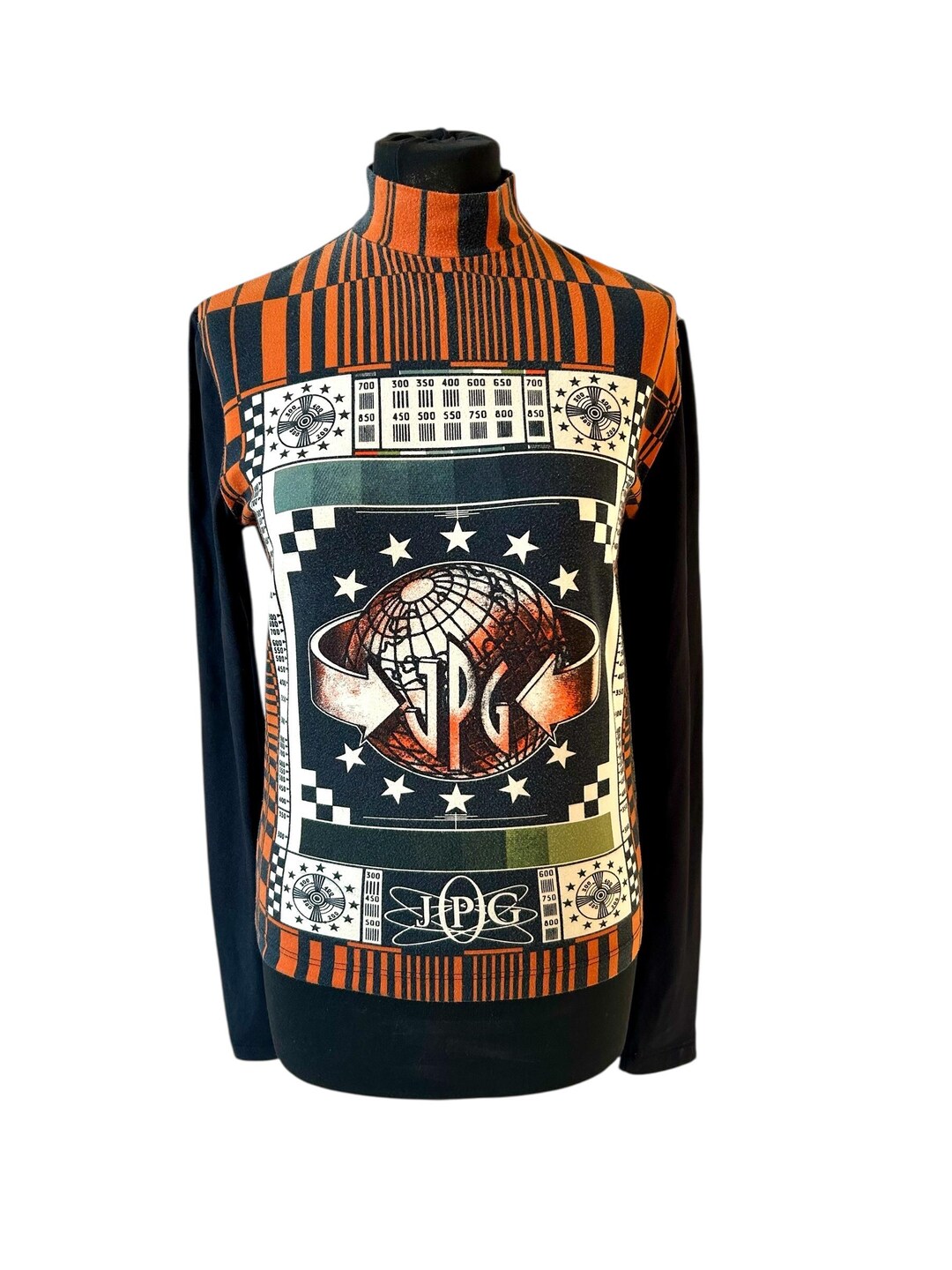 Jean Paul Gaultier TV Test Pattern Print Top Television Test Card Print ...
