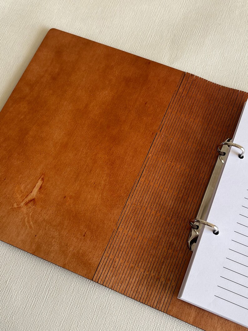 Custom Recipe Book, Wooden Journal, Blank Recipe Book, Family Recipe ...