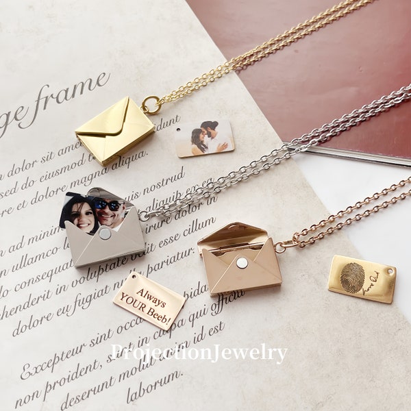 Envelope Necklace - Etsy