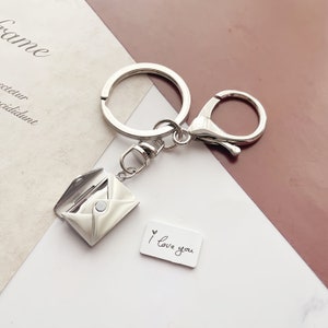 Personalized Photo Keychain,locket Keychain, Envelope Keychain, Message ...