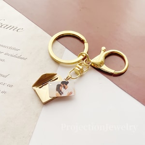Personalized Photo Keychain,locket Keychain, Envelope Keychain, Message ...