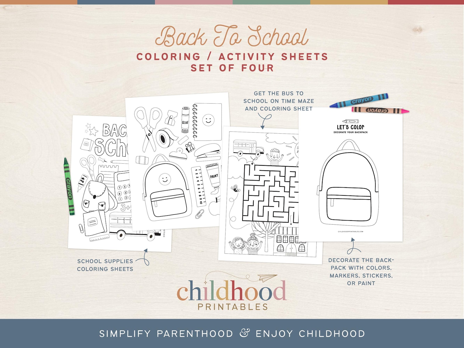 Digital Download | School Supplies Coloring Page | First Day of School ...