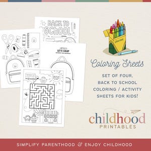 Digital Download | School Supplies Coloring Page | First Day of School ...