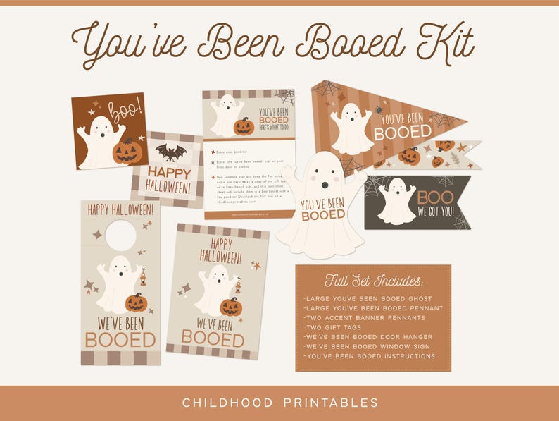 You've Been Booed Kit: Halloween Printables (digital Download) - Etsy