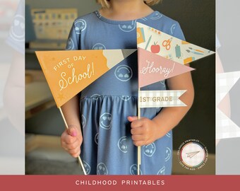 First Day of School Pencil Flag - Etsy