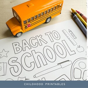 Digital Download | School Supplies Coloring Page | First Day of School ...