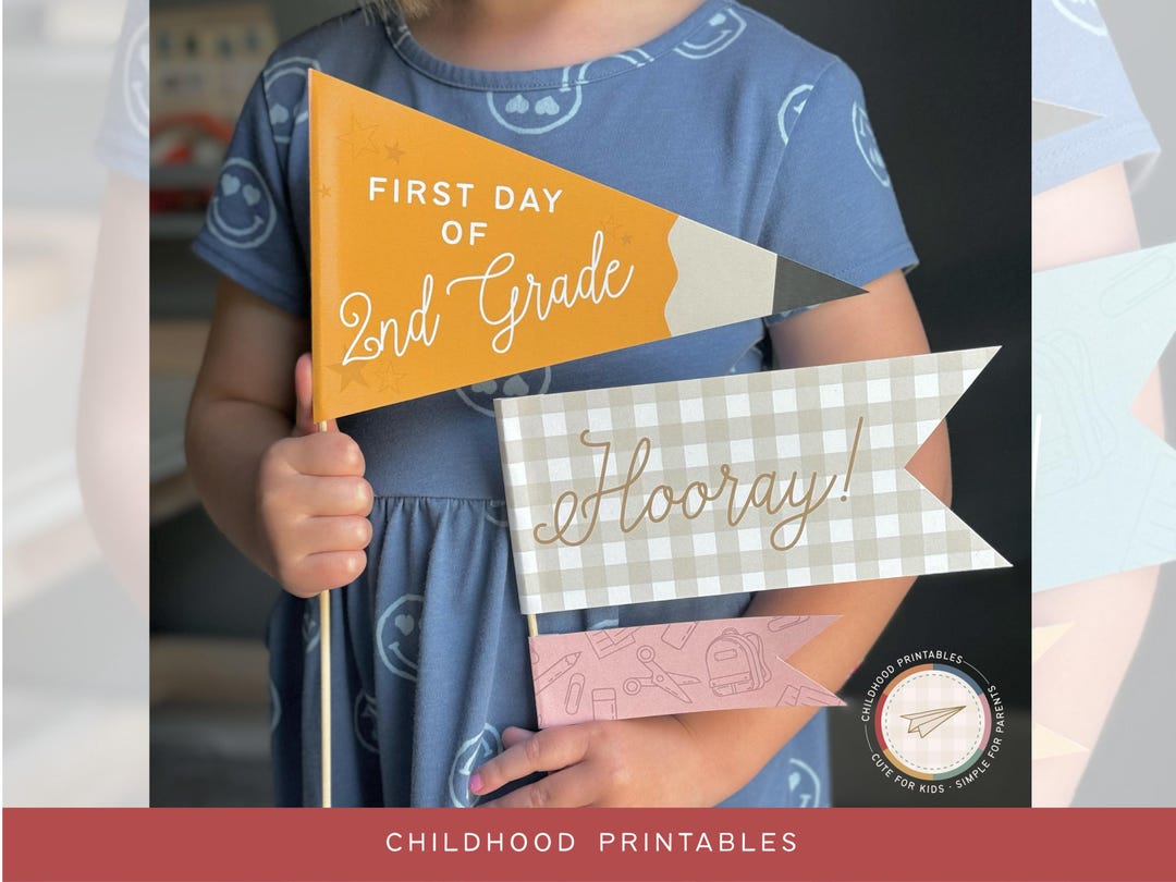 Back to School Pencil Pennant Set Printable (PDF) - Etsy