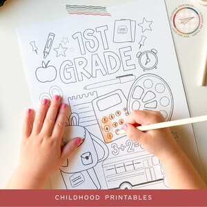Back to School Coloring Pages: Grade Level Activity (printable Download ...
