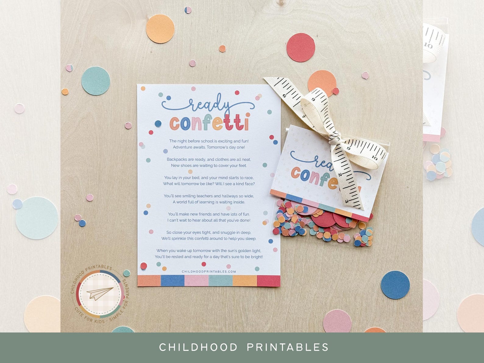 Printable Ready Confetti for Back to School, Ready Confetti Tags ...