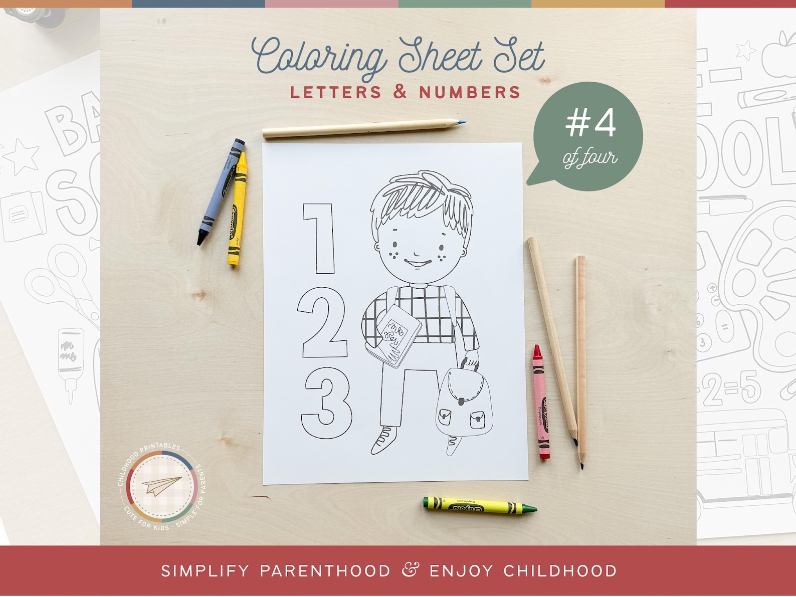 Alphabet & Number Coloring Pages: Back to School Printable (digital ...