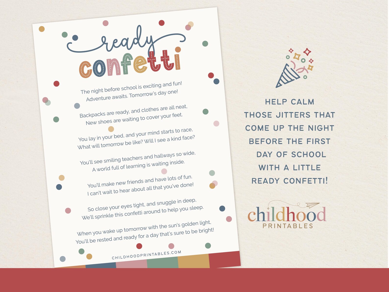 Printable Ready Confetti for Back to School, Ready Confetti Tags ...