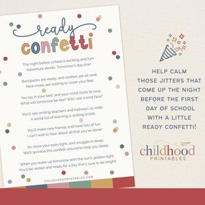 Printable Ready Confetti for Back to School, Ready Confetti Tags ...