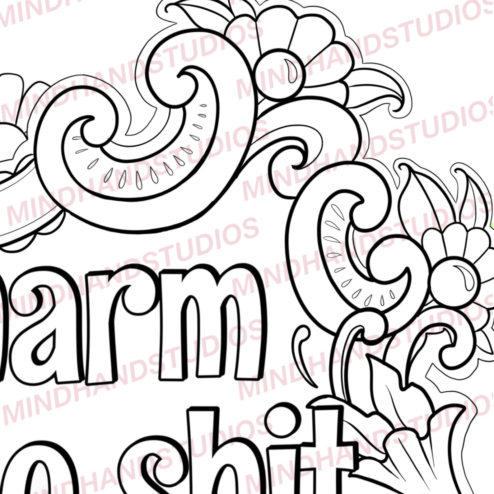 Coloring Page Do No Harm Take No Shit Sassy Coloring Page - Etsy Australia