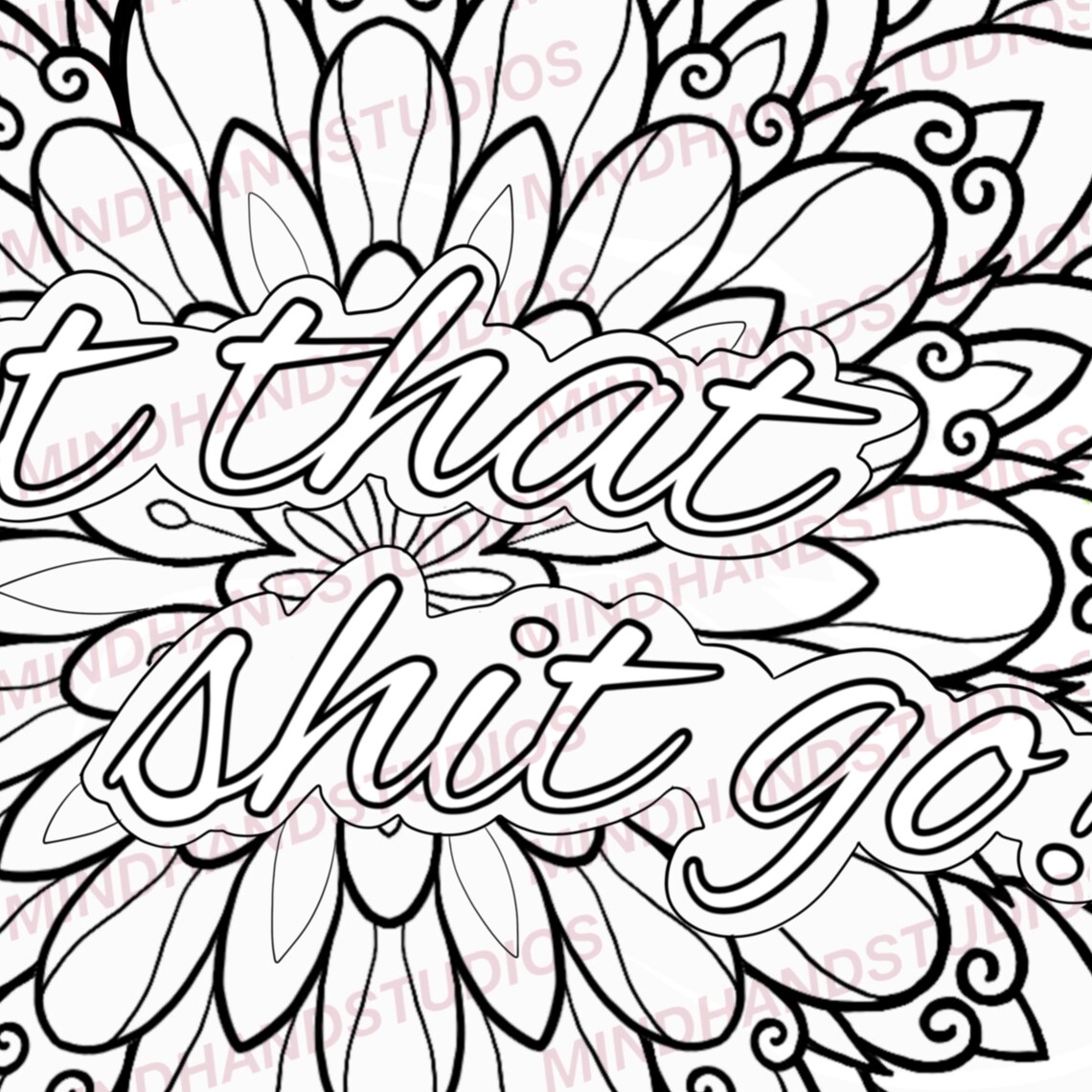 Coloring Page Let That Shit Go Sassy Coloring Page Print - Etsy UK