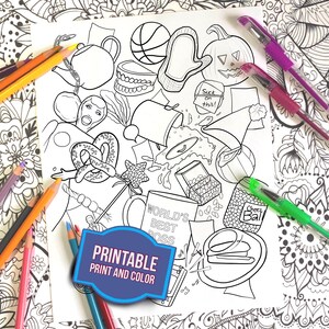 Coloring Page - Office Jumble - Printable Coloring Page - Worlds Best ...