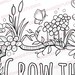 Coloring Page Grow Through What You Go Through Inspirational Quote ...