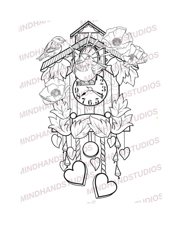 Cuckoo Clock Coloring Pages