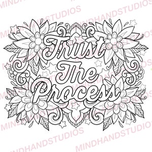 Trust the Process Coloring Page: Inspirational Art (digital Download ...