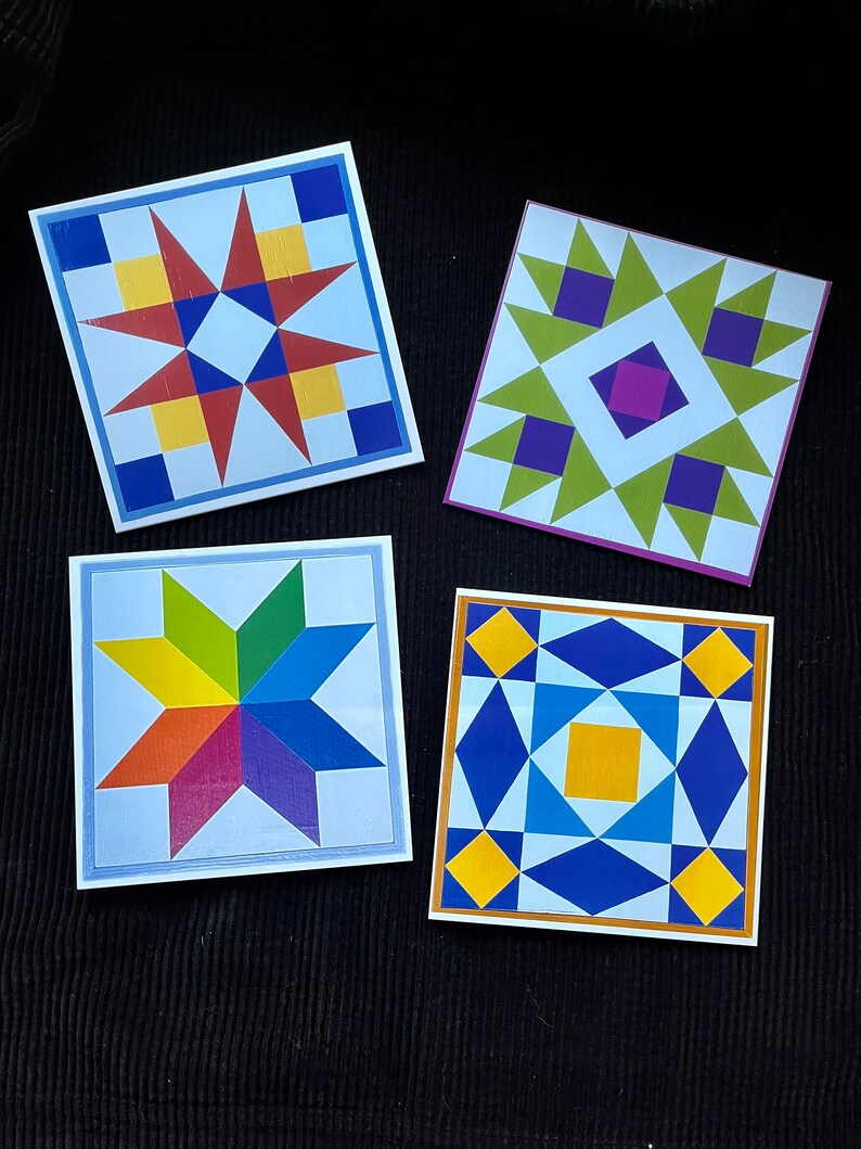 Blank Folk Art Cards Colorful Thank You Cards Barn Quilt Cards Original ...