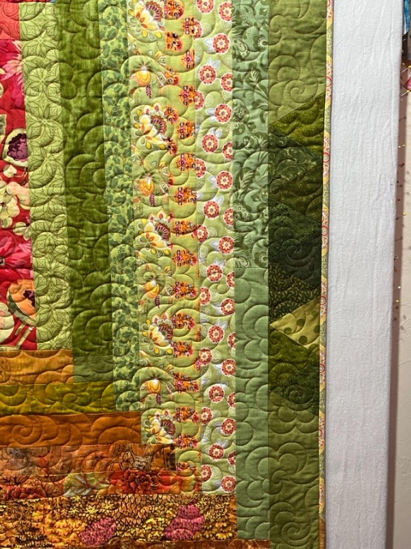 Colorful Log Cabin Quilt Wall Art Baby Play Quilt Lap Throw Baby Shower ...