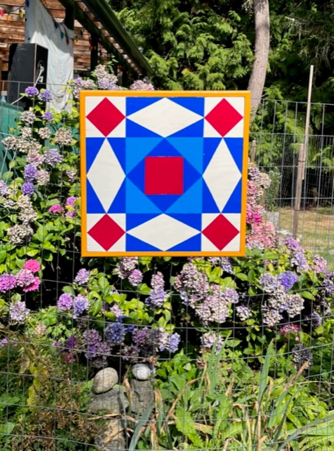 Hand Painted Barn Quilt: Folk Art Storm at Sea Wood Decor - Etsy
