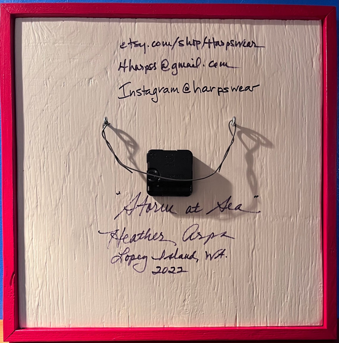 Barn Quilt Clock Hand Painted Clock Spinning Star Pattern - Etsy