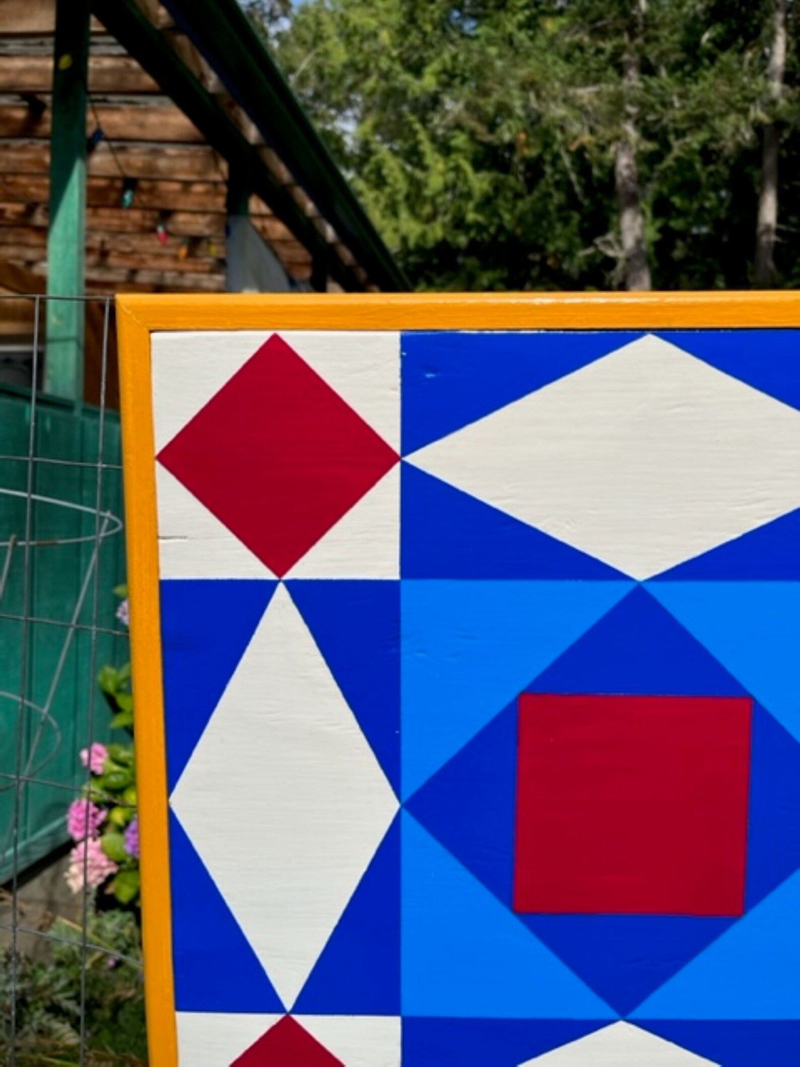 Hand Painted Barn Quilt: Folk Art Storm at Sea Wood Decor - Etsy