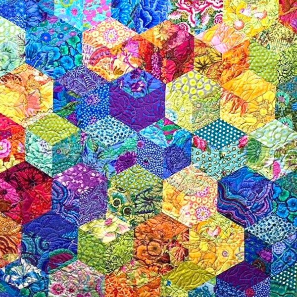 Tumbling Block Quilt - Etsy