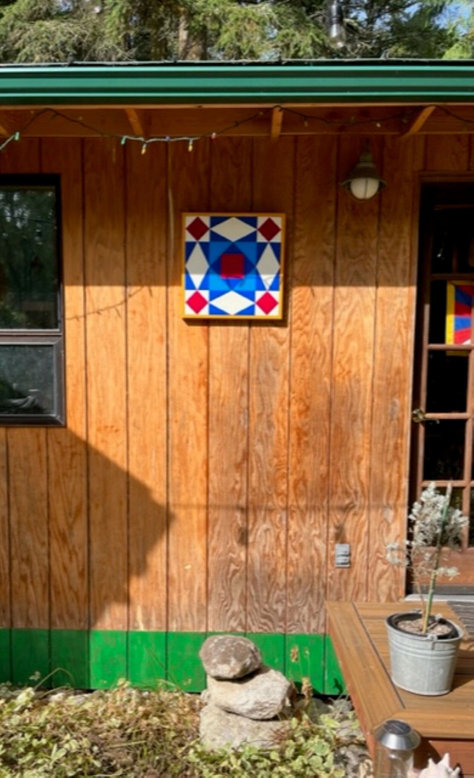 Hand Painted Barn Quilt: Folk Art Storm at Sea Wood Decor - Etsy
