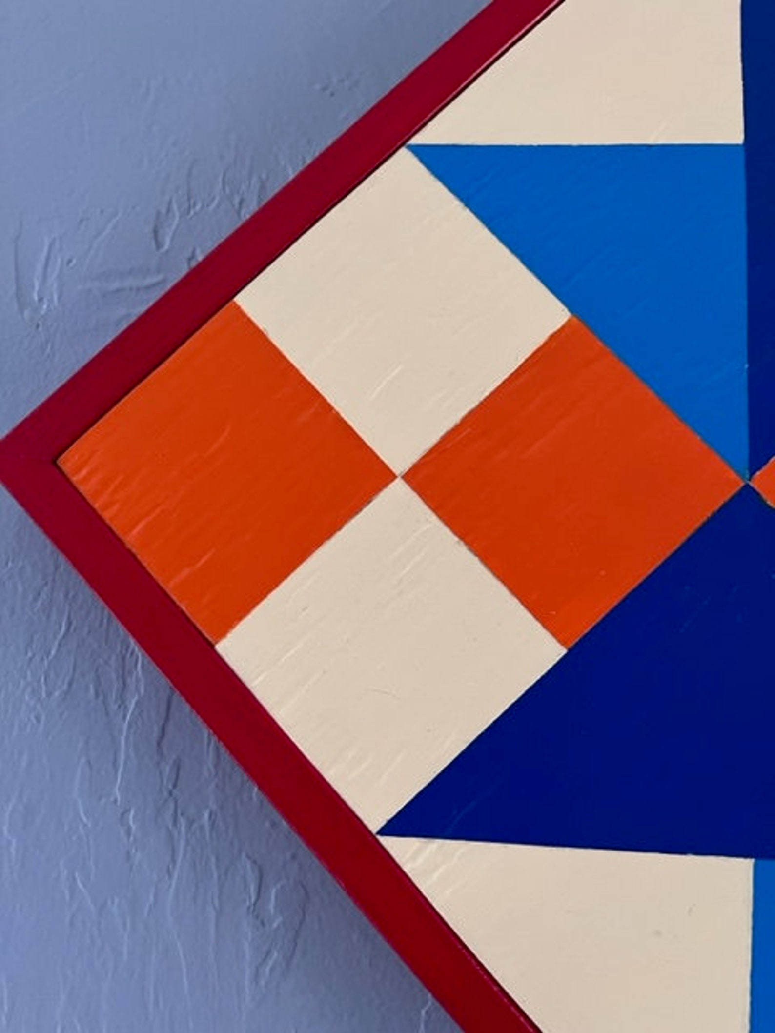 Barn Quilt Clock, Hand Painted Clock, Spinning Star Pattern, Upcycle ...