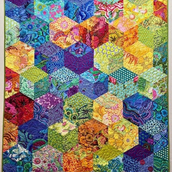 Tumbling Block Quilt - Etsy