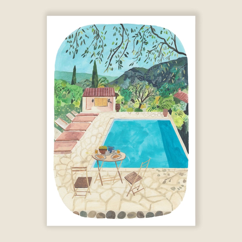 Swimming Pool Art - Etsy