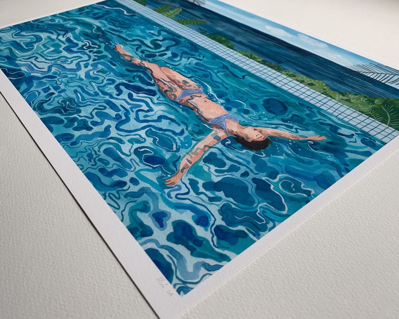 Relax Pool Print | Swimming Pool | Tropical | Art Print | Wall Art ...
