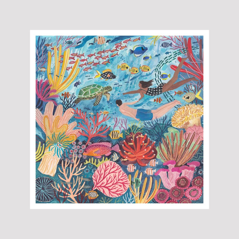 Coral Reef Art - Etsy
