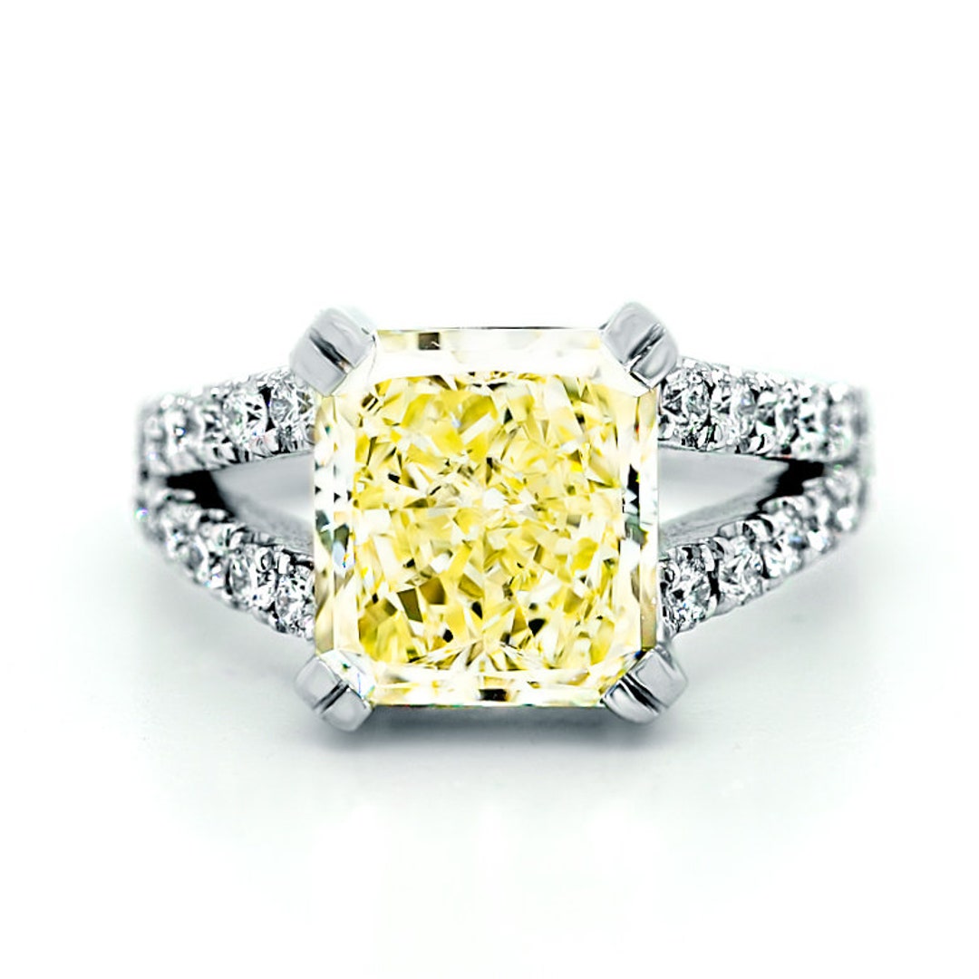 Engagement Ring, Yellow Canary Engagement Ring, Canary Diamond ...