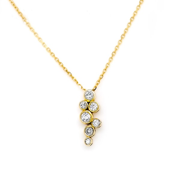 Scattered Diamond Necklace - Etsy