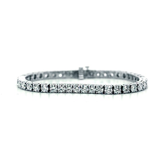 Tennis Bracelet Diamond Tennis Bracelet Anniversary Gift Tennis Bracelet Round Diamonds Tennis Bracelet Original Tennis Diamond Bracelet