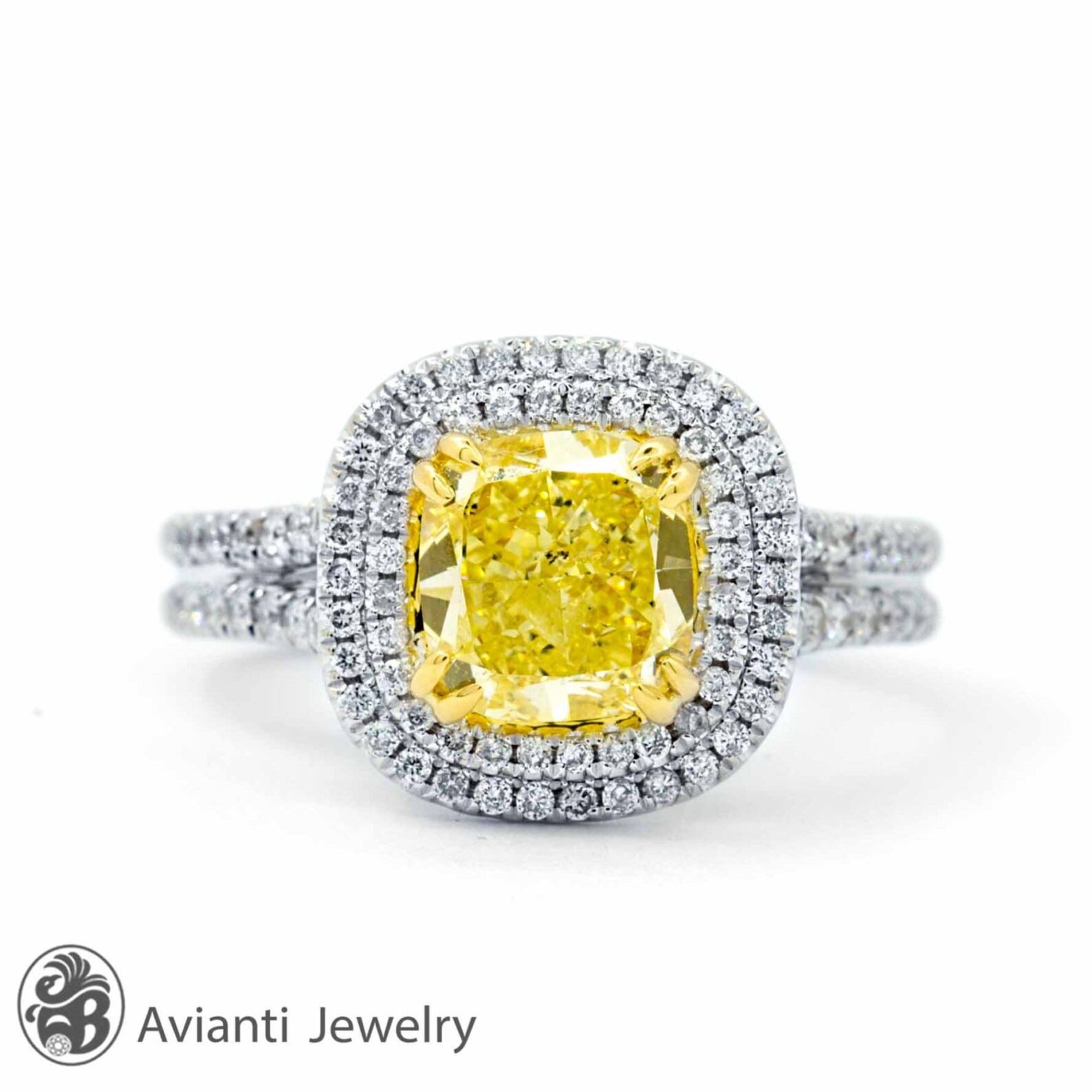 Engagement Ring Canary Engagement Ring Yellow Diamond - Etsy