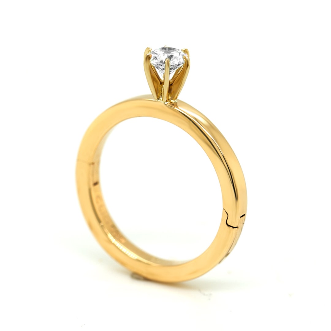 Diamond Engagement Ring, Round Diamond Ring, Princess and Baguette ...