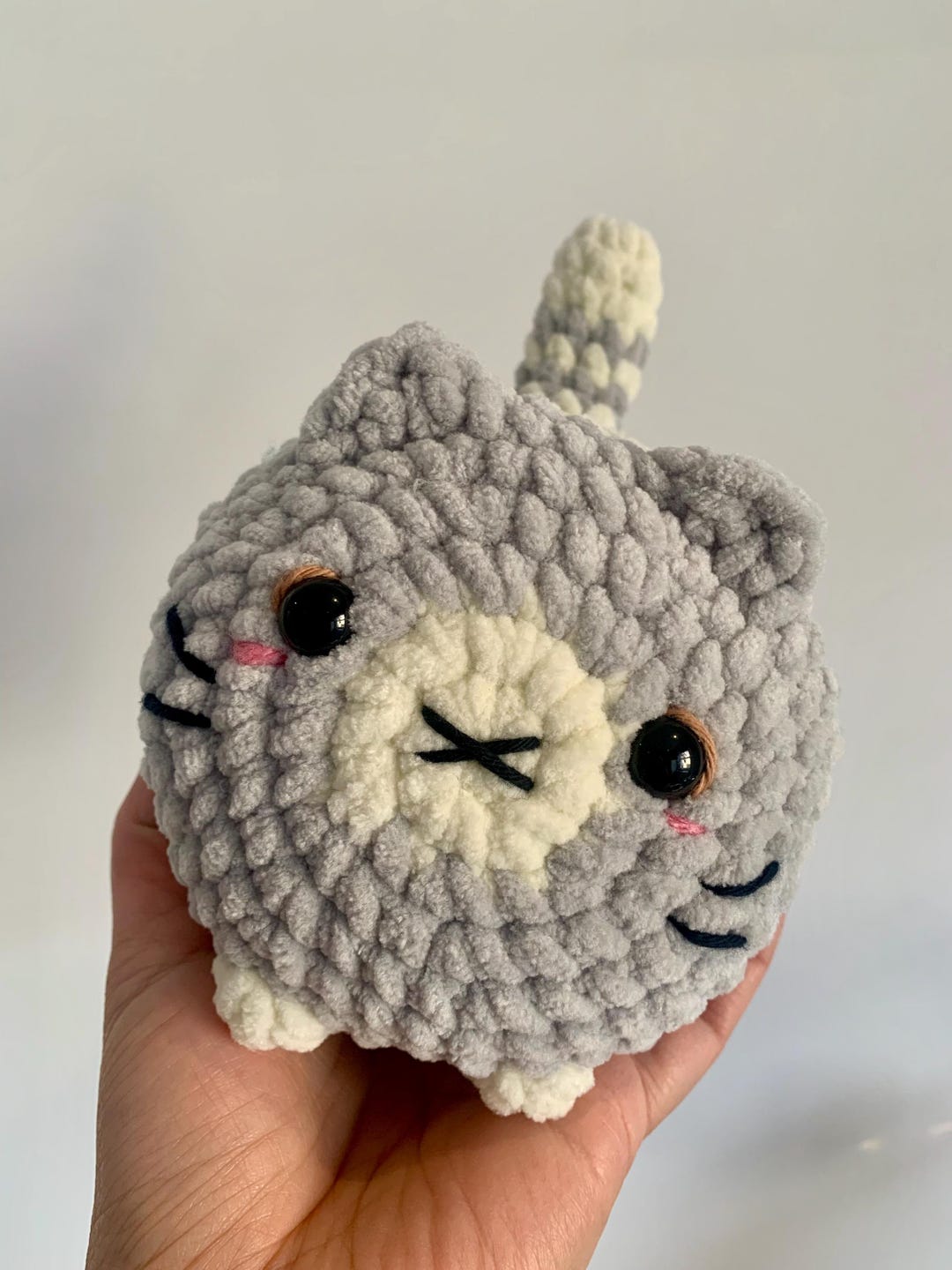 Handmade Crochet Cat Laof Plushie - Amigurumi Loaf Cat - Loaf Kitty ...