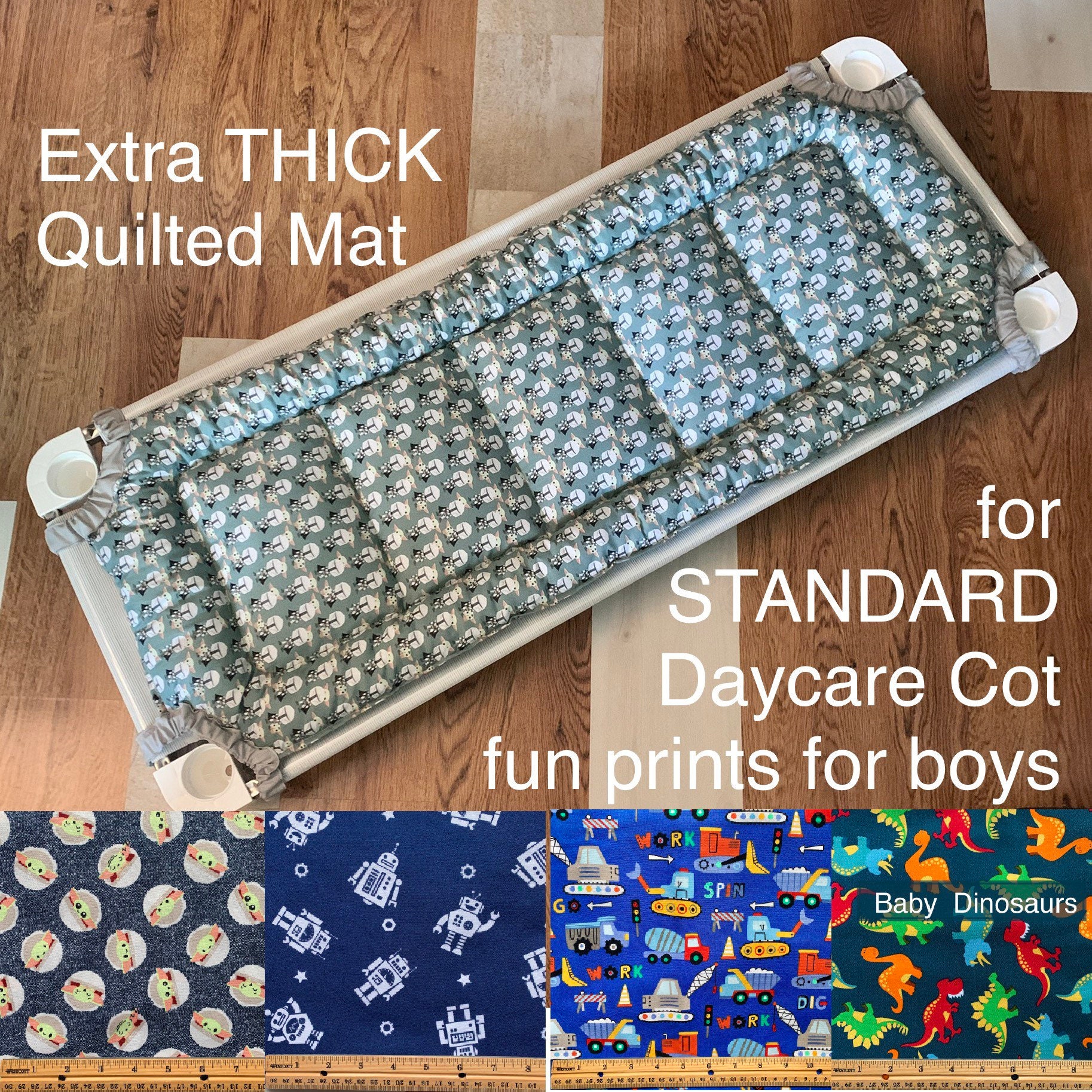 51” X 20” Cot Mat for STANDARD Daycare Sleeping Cots (50”-55” Long ...