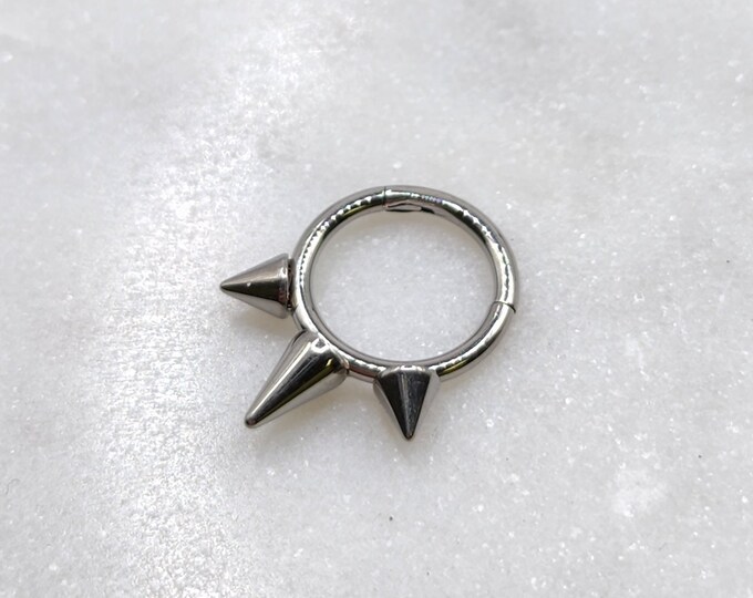 16g Titanium Spikes Hinged Segment Clicker Implant Grade Septum Helix ...