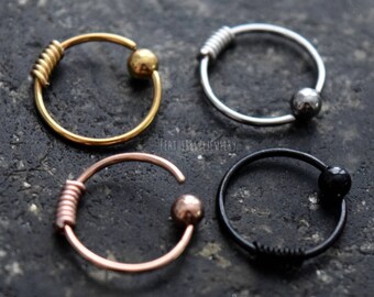 Bone septum ring | Etsy